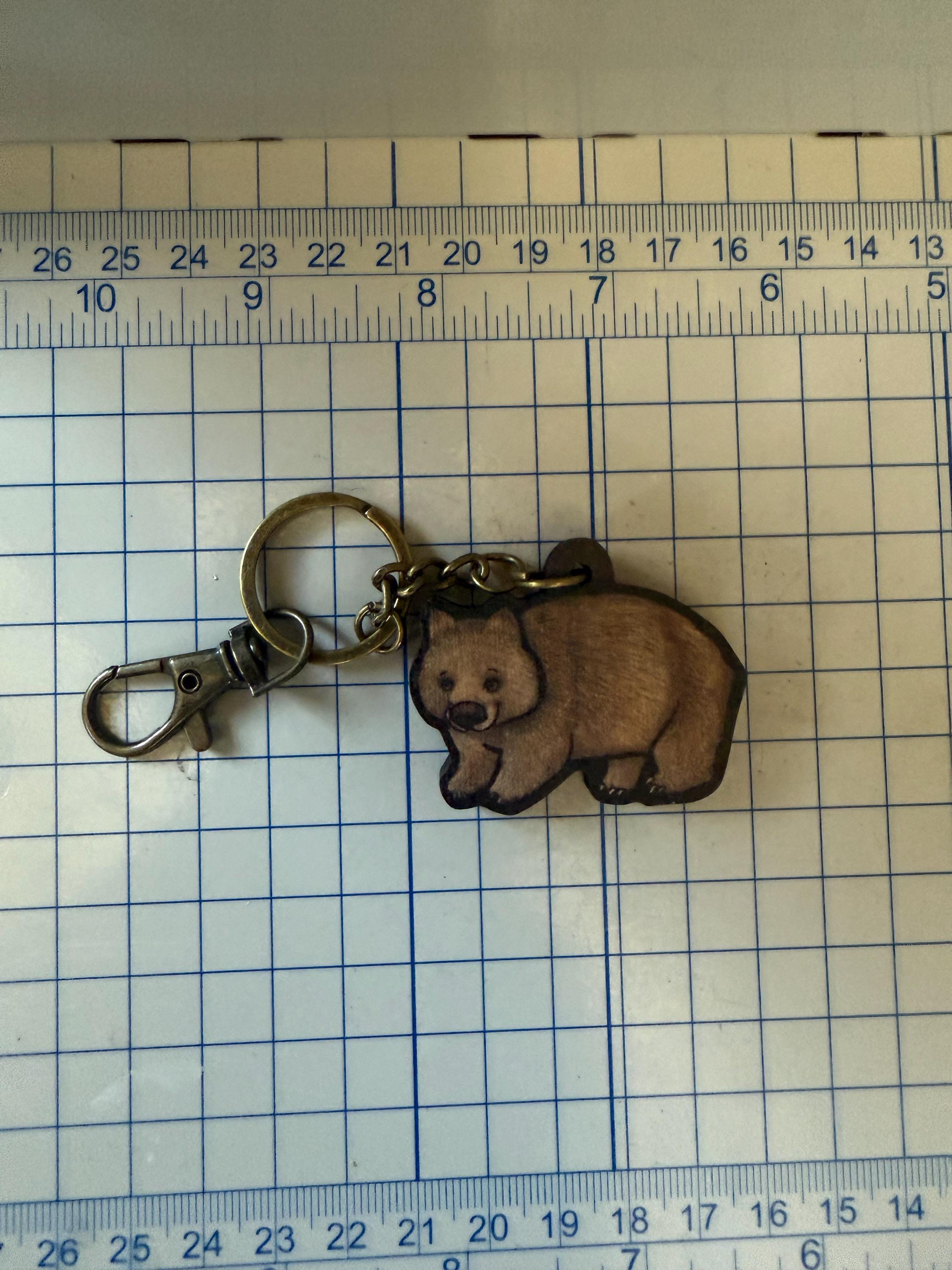Wood Wombat Keychain: Gift for Animal Lovers, Vet Techs, Veterinarians ...