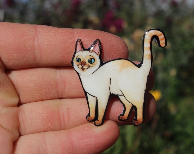 Print of a Flame Point Siamese Cat in a Christmas Tree Watercolor ...