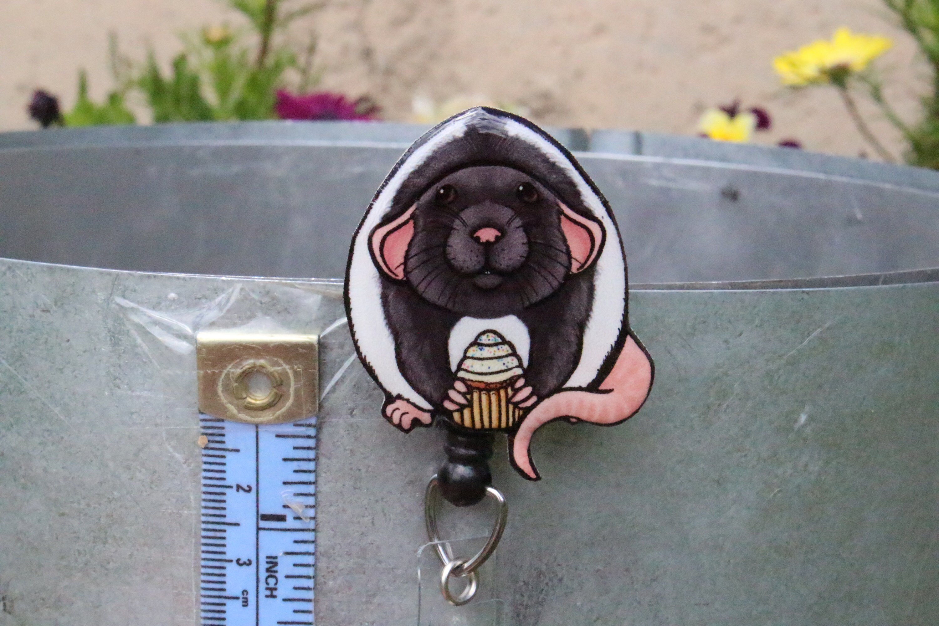 Hooded Dumbo Rat Badge Reel ID Holder: Gift for Nurses, CNA , Vet Techs ...