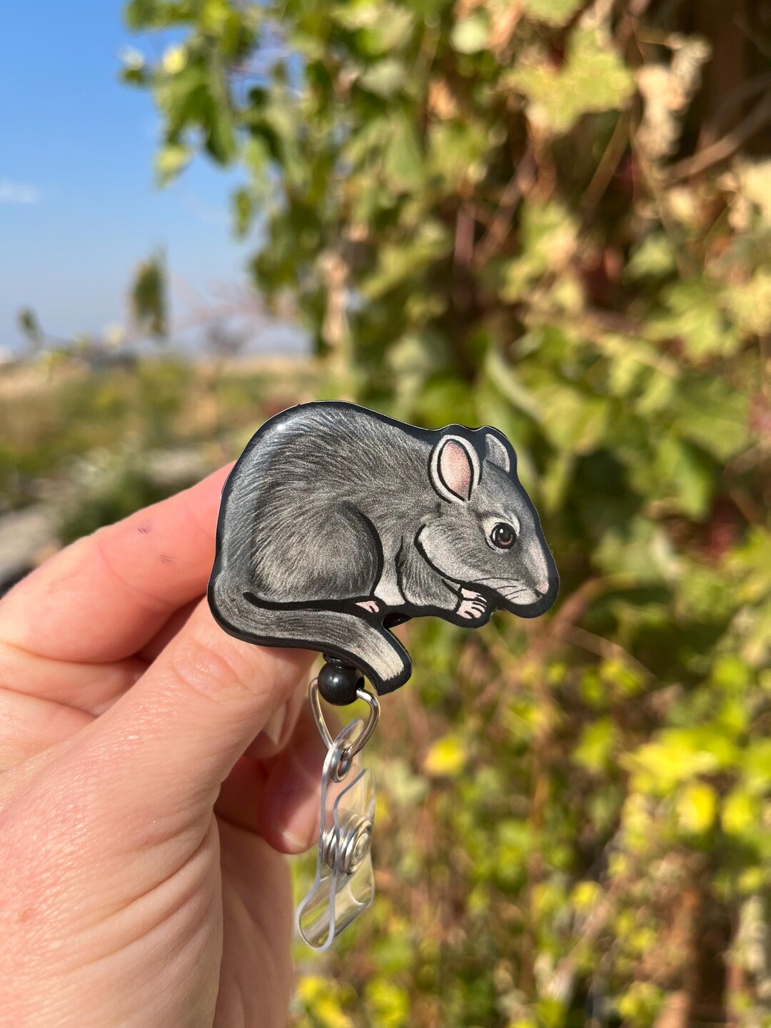 Acrylic Pack Rat Badge Reel ID Holder: Gift for Packrat Animal Lovers ...