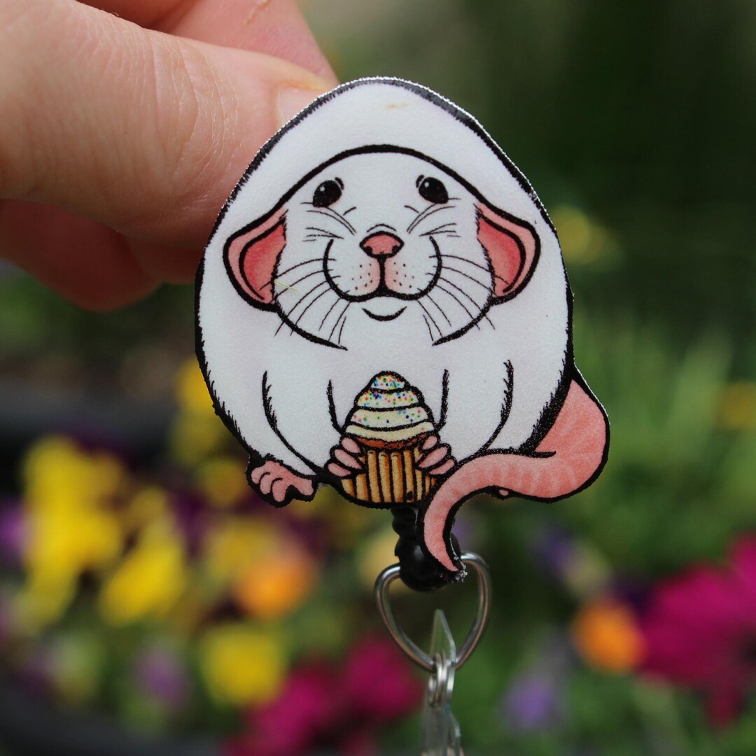 Dumbo Rat Badge Reel ID Holder: Gift for Nurses, CNA HCA, Vet Techs ...
