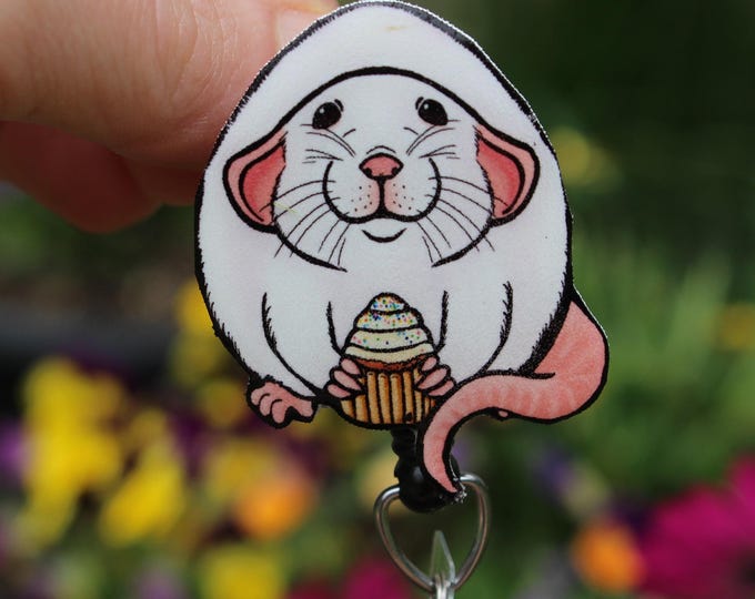 Dumbo Rat Badge Reel ID Holder: Gift for Nurses, CNA HCA, Vet Techs ...
