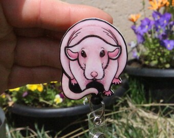 Dumbo Rat Badge Reel ID Holder: Gift for Nurses, CNA HCA, Vet Techs ...