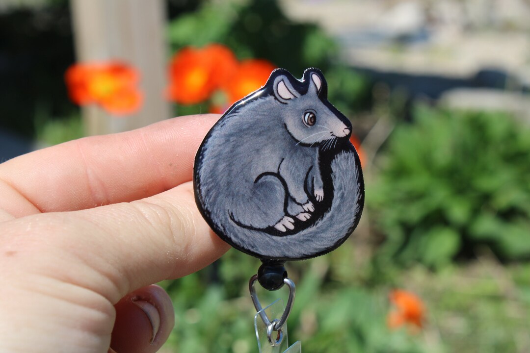 Pack Rat Badge Reel Id Holder: Gift for Rat Lovers, Vet Techs ...