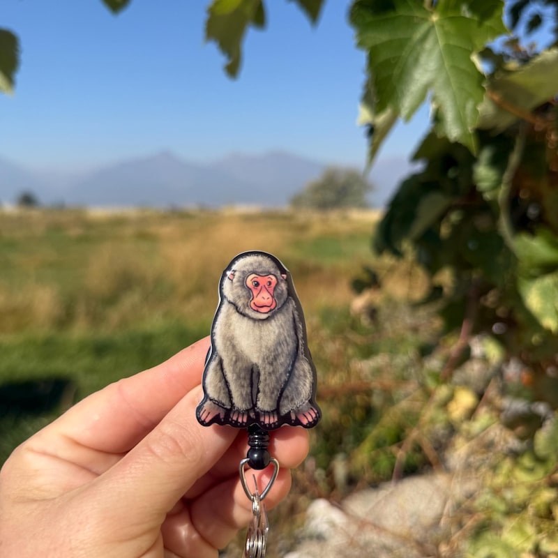 Japanese Monkey Keychain - Etsy