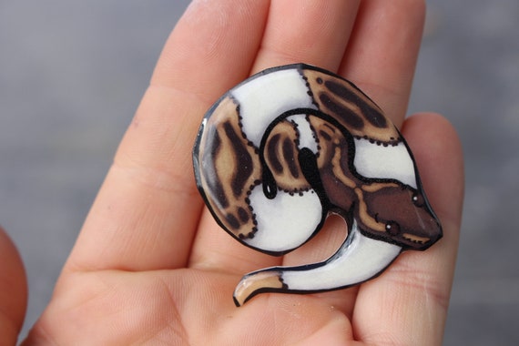 Ball Python Magnet : Gift for piebald snake lover vet tech | Etsy