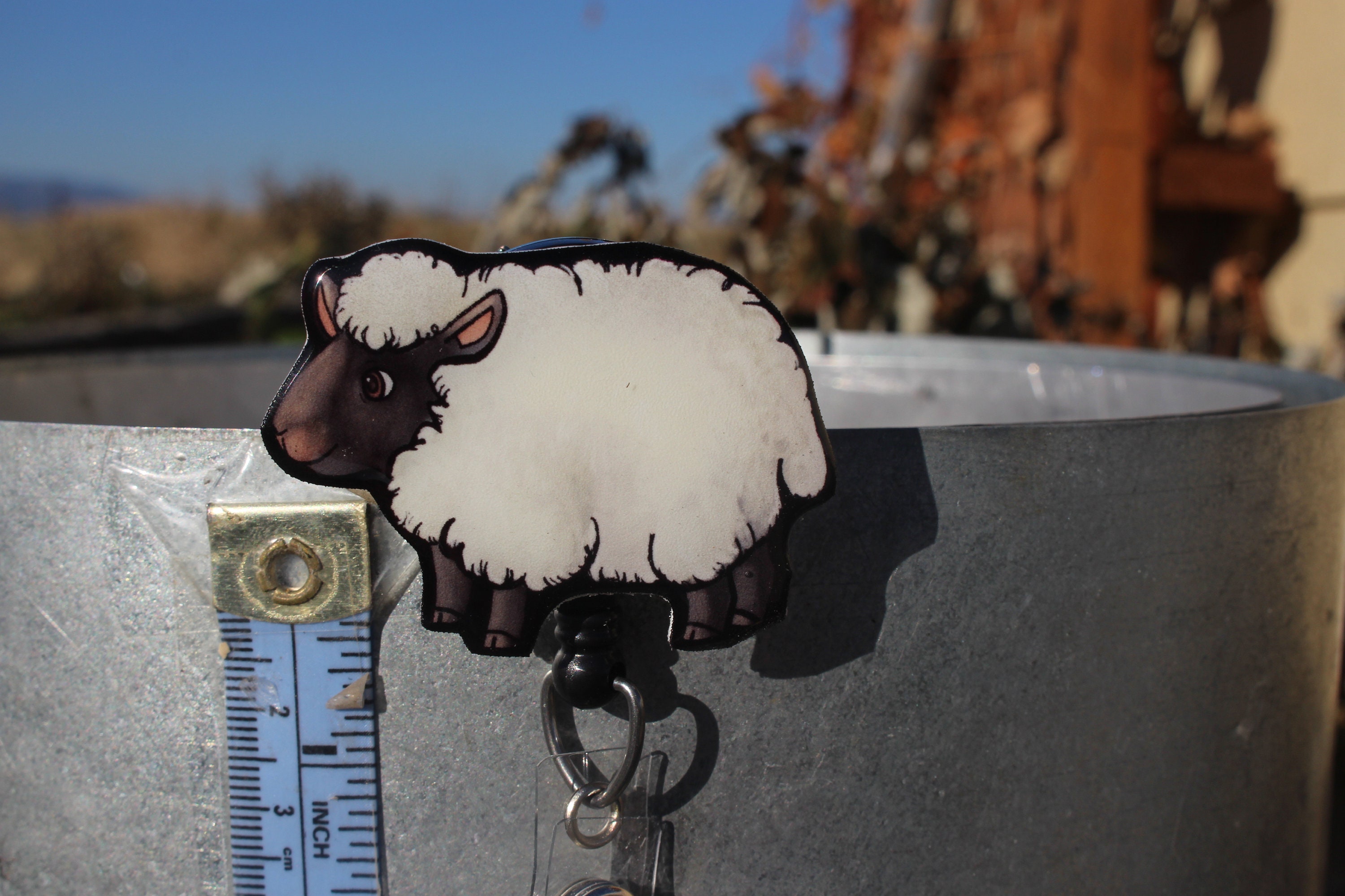 Black Sheep Badge Reel ID Holder: Gift for Lamb Lover, Nurse, Vet Tech ...