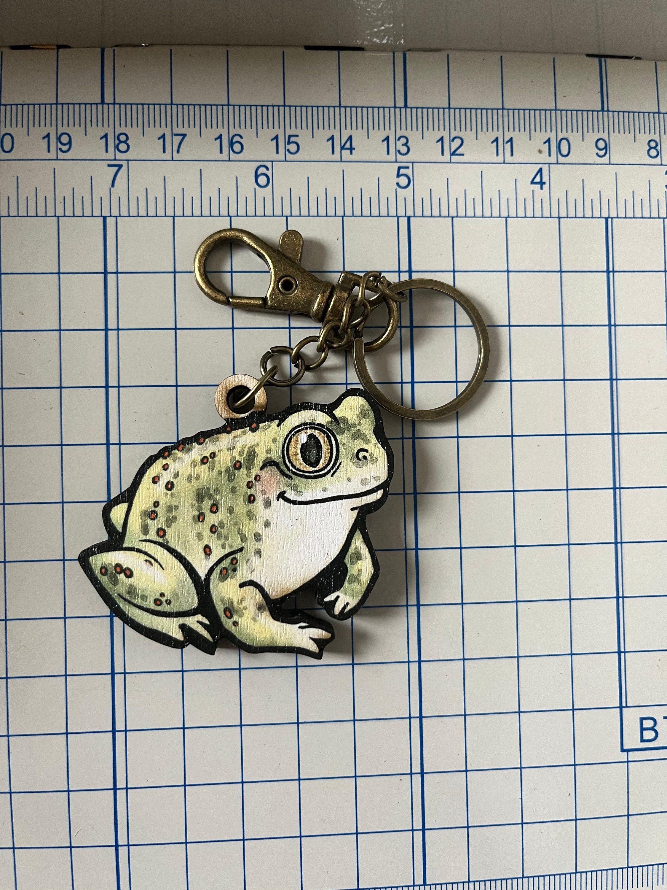 Wood Spade Foot Toad Keychain: Spadefoot Frog Animal Lovers, Vet Techs ...