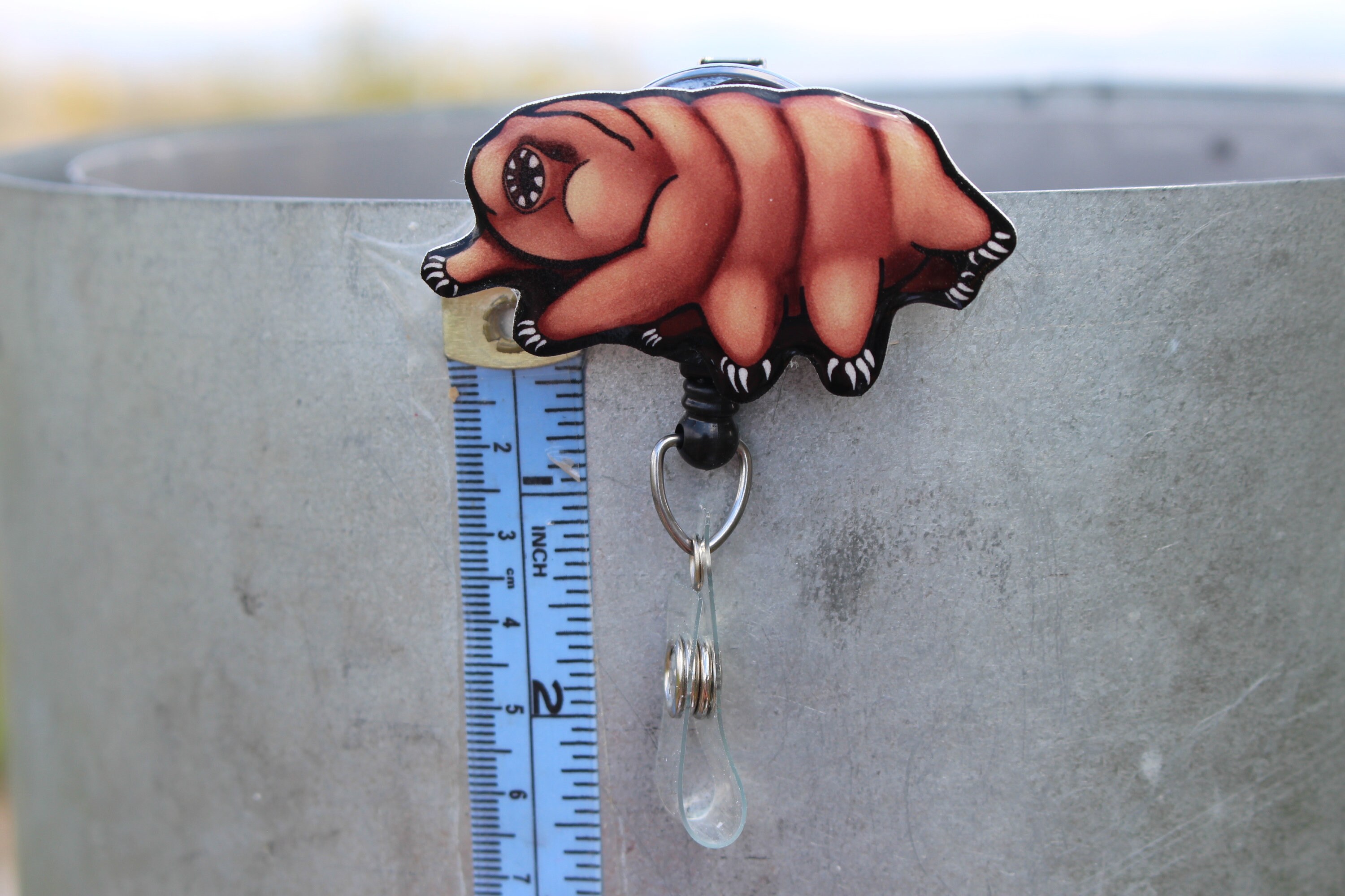 Tardigrade Water Bear Badge Reel ID Holder: Gift for Tardigrade Lover ...