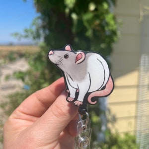 Rat Badge Reel ID Holder: Gift for Nurses, Teacher, Vet Techs ...