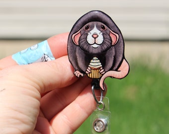 Dumbo Rat Badge Reel ID Holder: Gift for Nurses, CNA HCA, Vet Techs ...