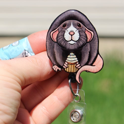 Dumbo Rat Badge Reel ID Holder: Gift for Nurses CNA HCA Vet - Etsy