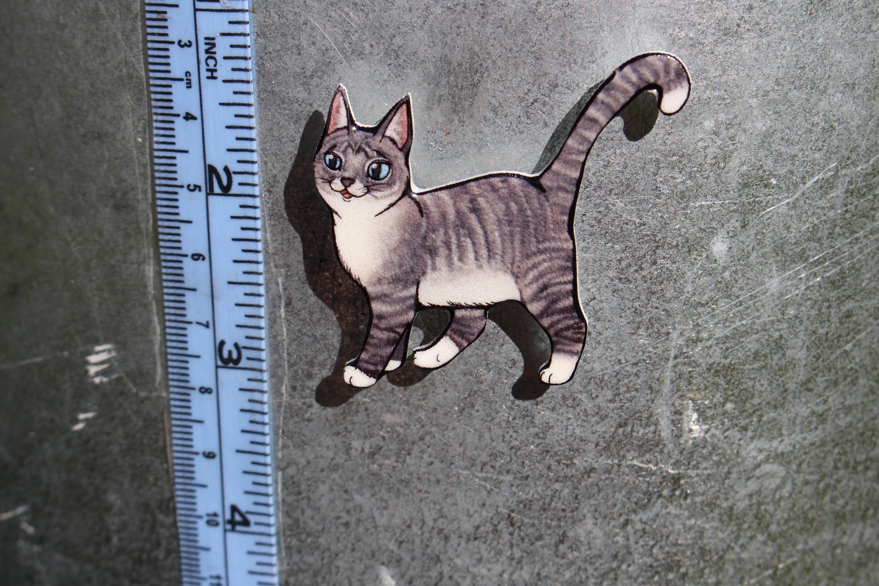 Gray Tabby Cat Magnet: Gift for Tabby Lovers or Tabby Loss Memorial ...