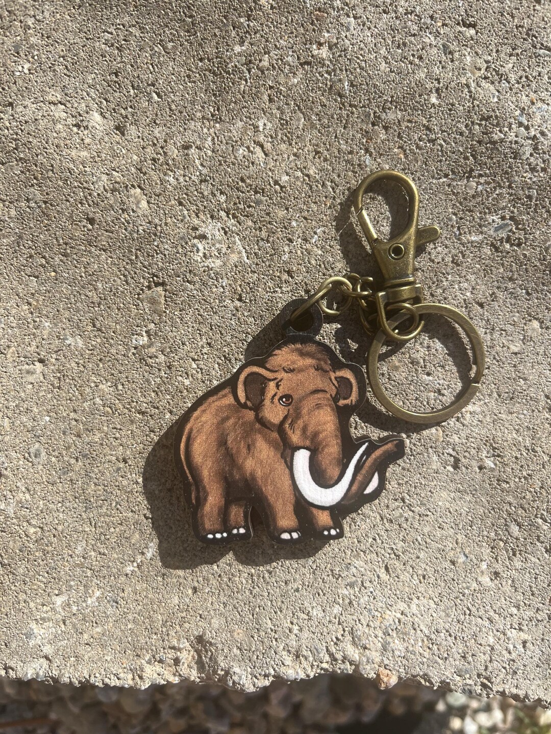 Wood Woolly Mammoth Keychain: Gift for Animal Lovers, Vet Techs ...