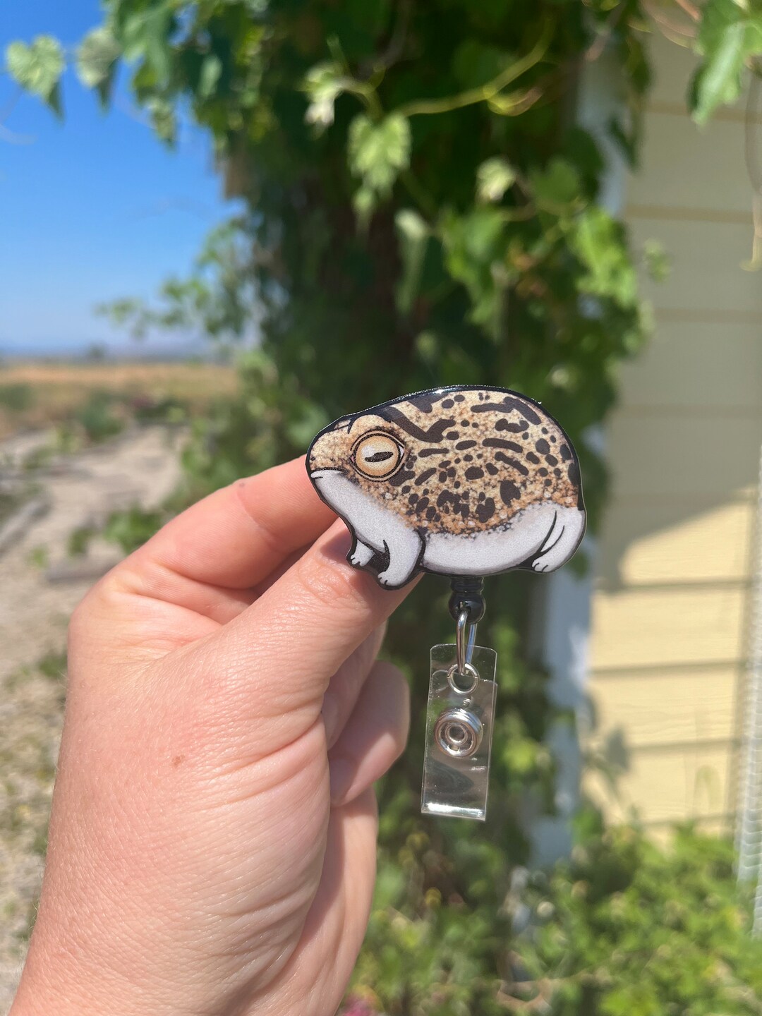 Rain Frog Badge Reel Id Holder Retractable ID Badge Holder CNA HCA ...