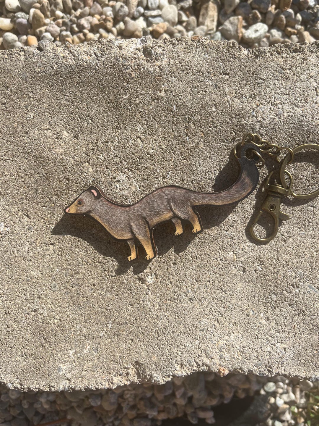 Wood Mongoose Keychain: Gift for Animal Lovers, Vet Techs ...