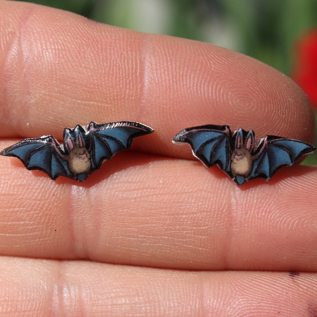 Vampire Bat Earrings: Stainless Steel Posts for Sensitive Ears Great ...