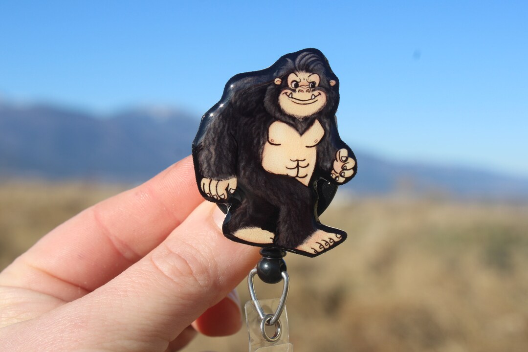 Sasquatch Big Foot Badge Reel ID Holder: Gift for Bigfoot Lovers ...