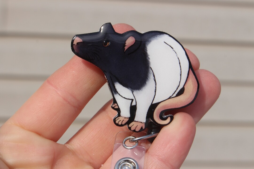 Rat Retractable ID Badge Holder for Prepunch Badges 33 Inch Cord CNA ...