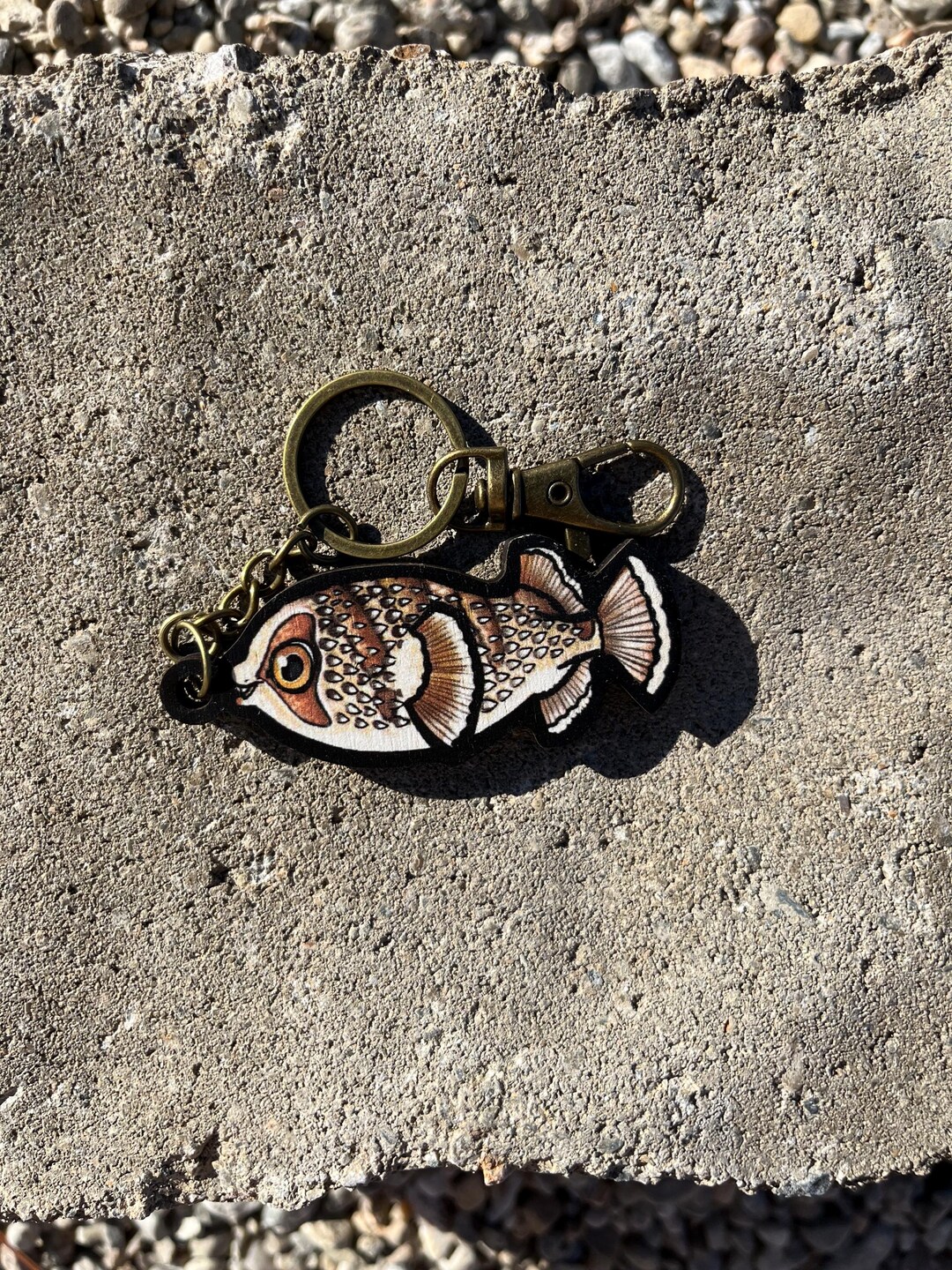 Wood Porcupine Pufferfish Keychain: Gift for Fish Lovers, Vet Techs ...