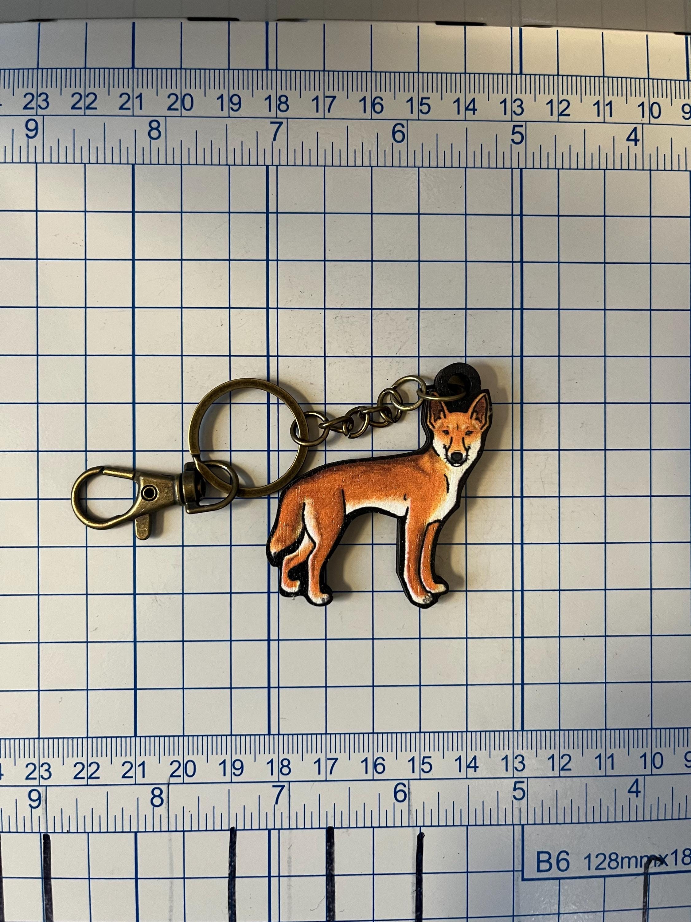 Wood Dingo Keychain: Gift for Animal Lovers, Vet Techs, Veterinarians ...