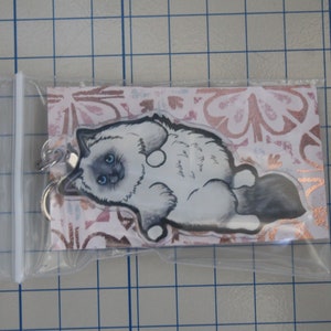 Ragdoll Cat Keyring: Gift for Himalayan Cat Lovers, Vet Techs ...