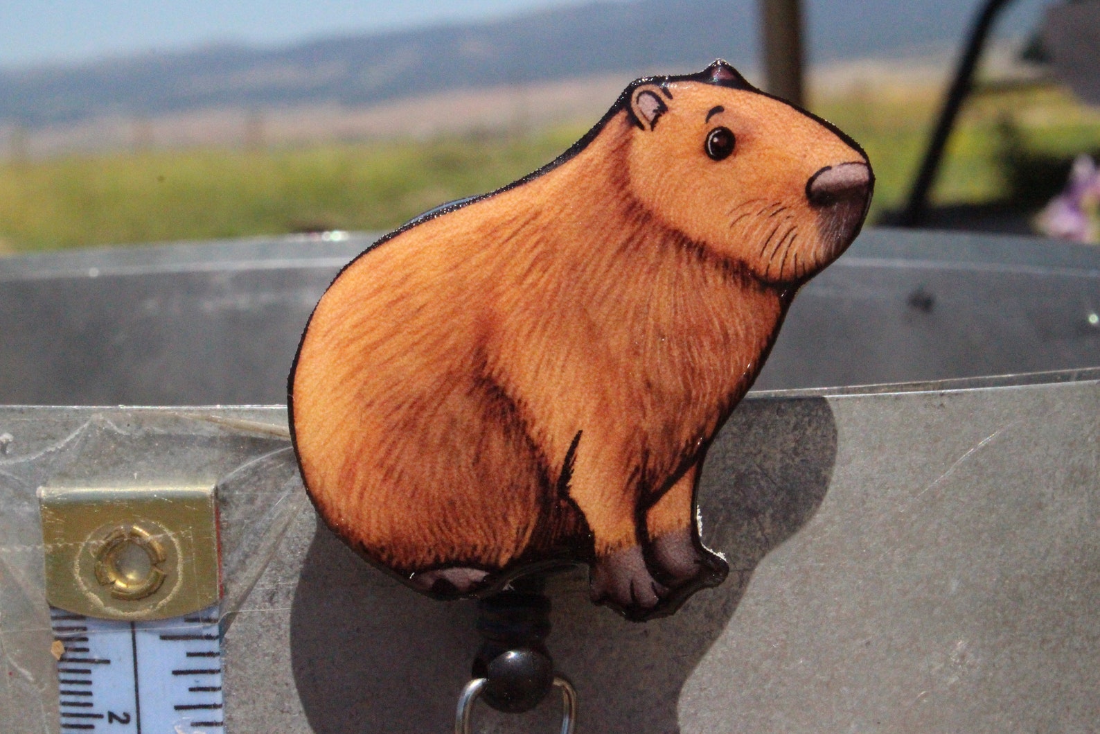 Capybara Badge Reel ID Holder: Gift for Nurses CNA Vet - Etsy