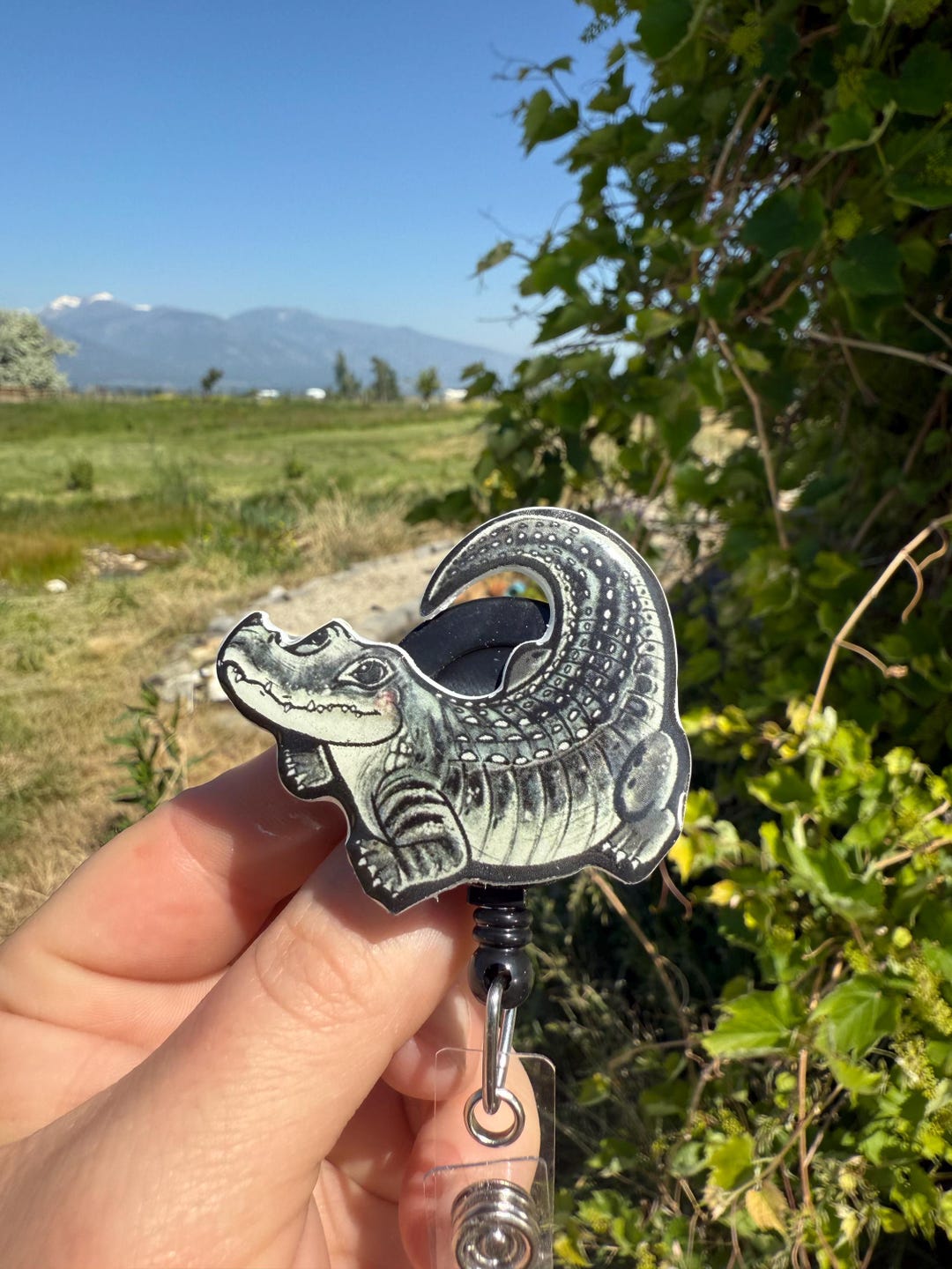Alligator Badge Reel ID Holder: Gift for Lizard Reptile Lovers, Nurses ...