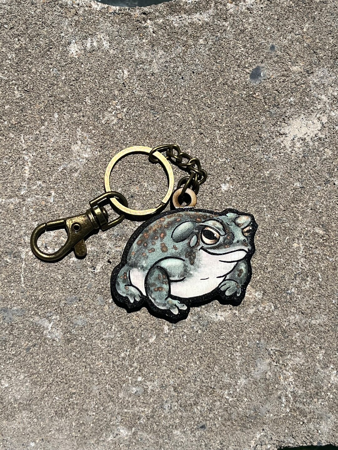 Wood Colorado River Toad Keychain: Frog Animal Lovers, Vet Techs ...