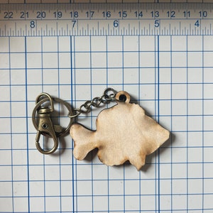 Wood Bluegill Fish Keychain: Gift for Game Fisher Lovers, Vet Techs ...