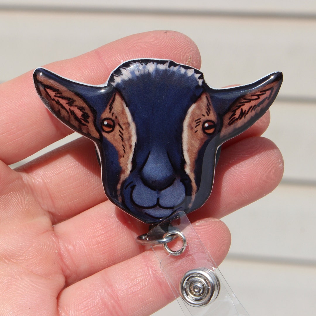 Goat Badge Reel Id Holder Retractable Gift for Goat Lovers, Nurses, Vet ...