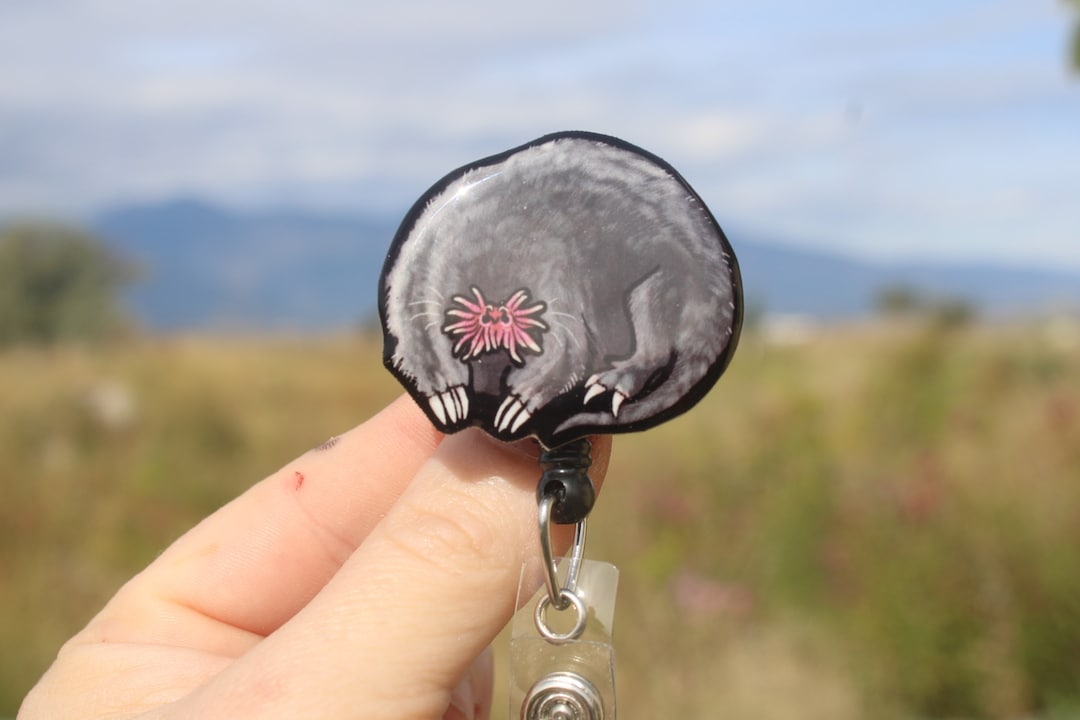 Star Nosed Mole Badge Reel ID Holder: Gift for Mole Lovers, Vet Tech ...