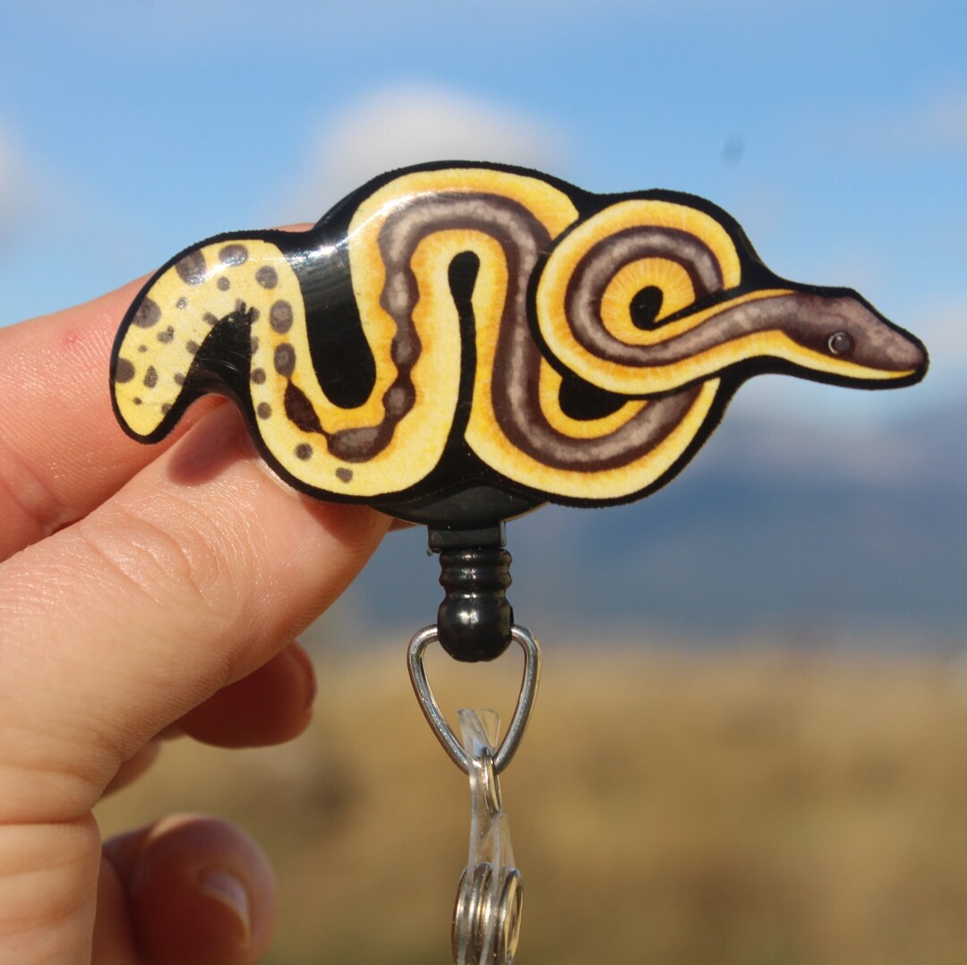 Sea Snake Badge Reel ID Holder: Gift for Snake Lovers, Nurses, Vet ...