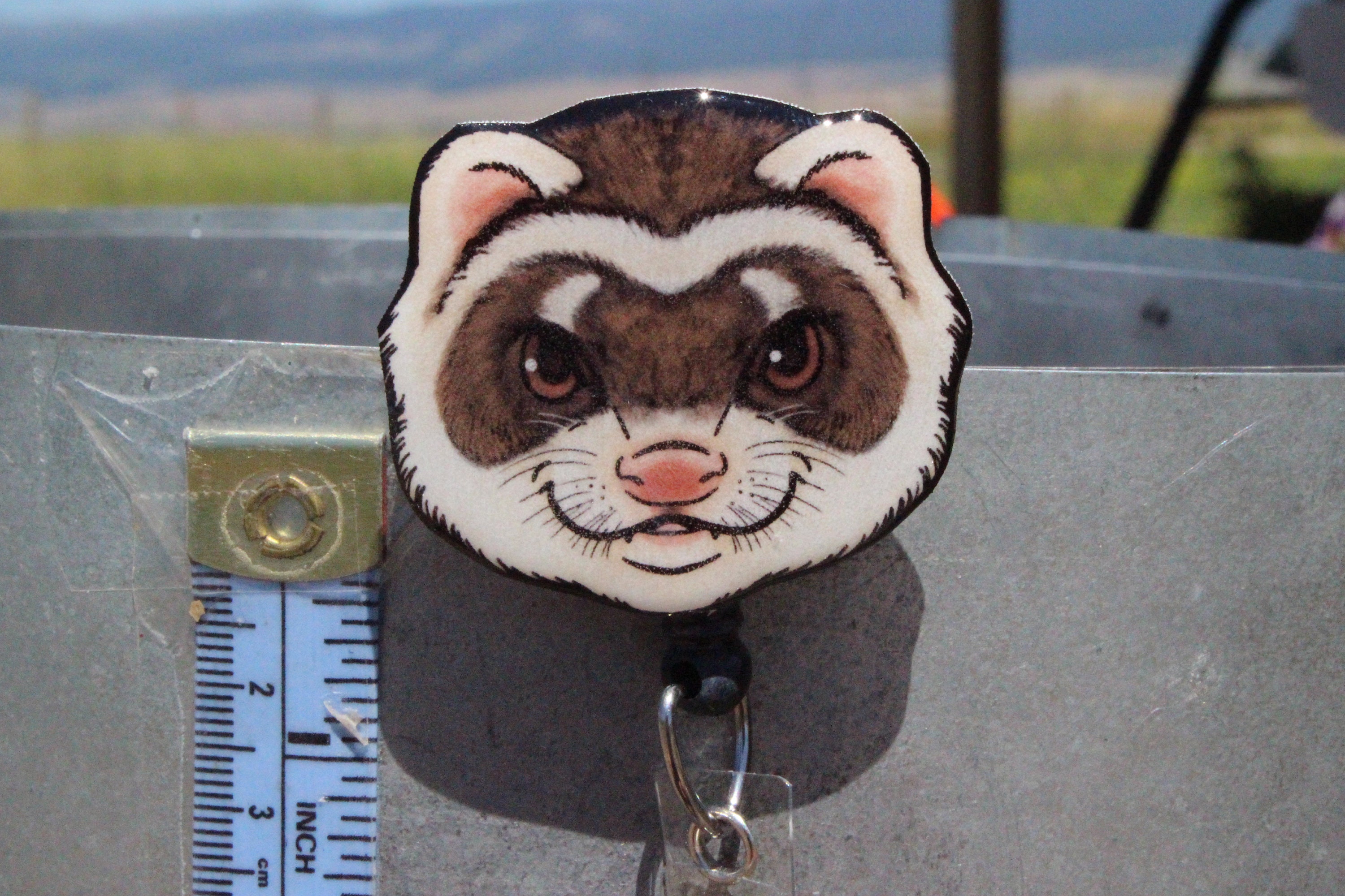 Ferret Badge Reel ID holder: Gift for Ferret lover nurse vet - Etsy