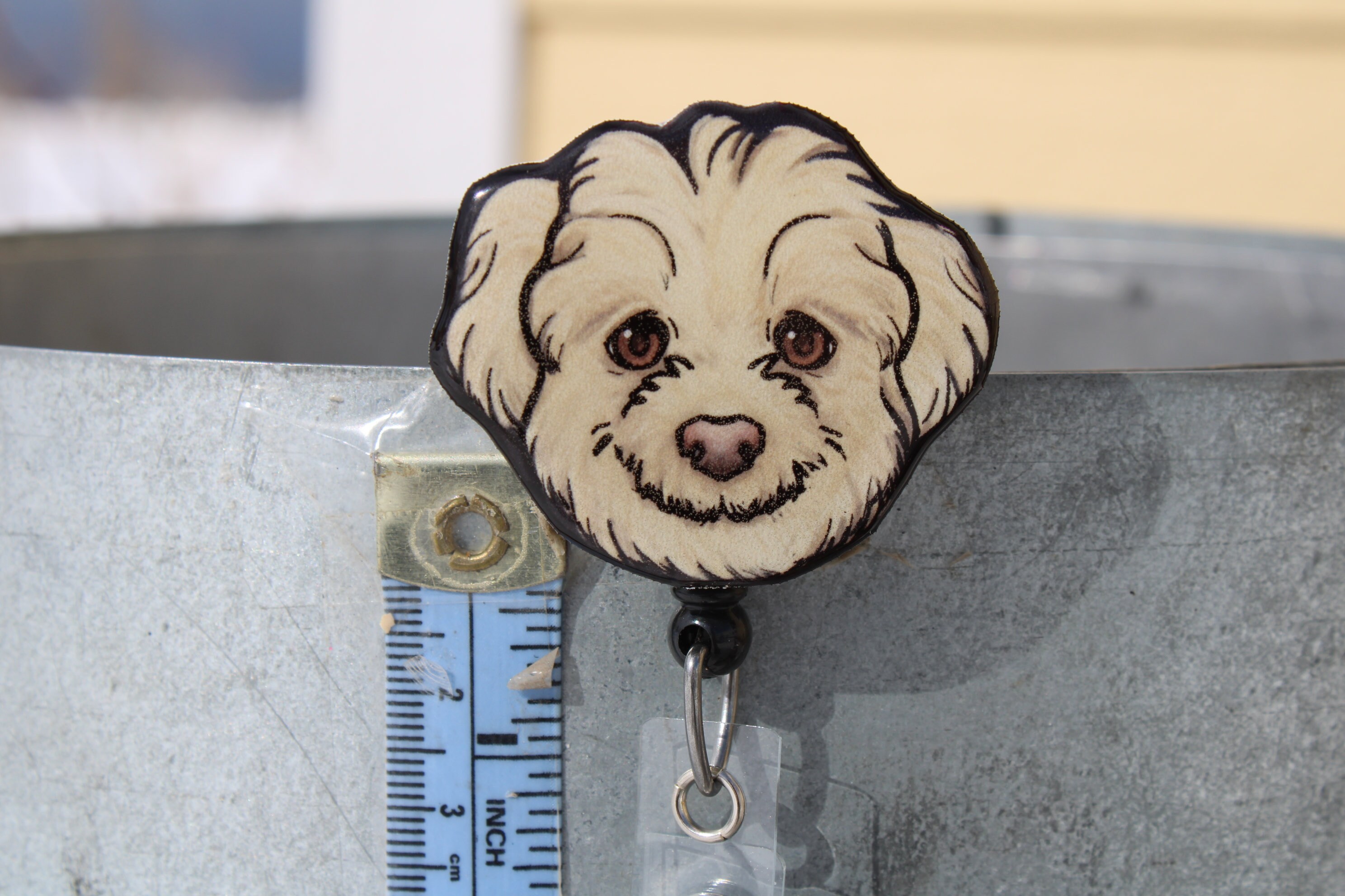 Malti Multi Poo Badge Reel ID Holder: Dog Lover Gift for Nurses ...