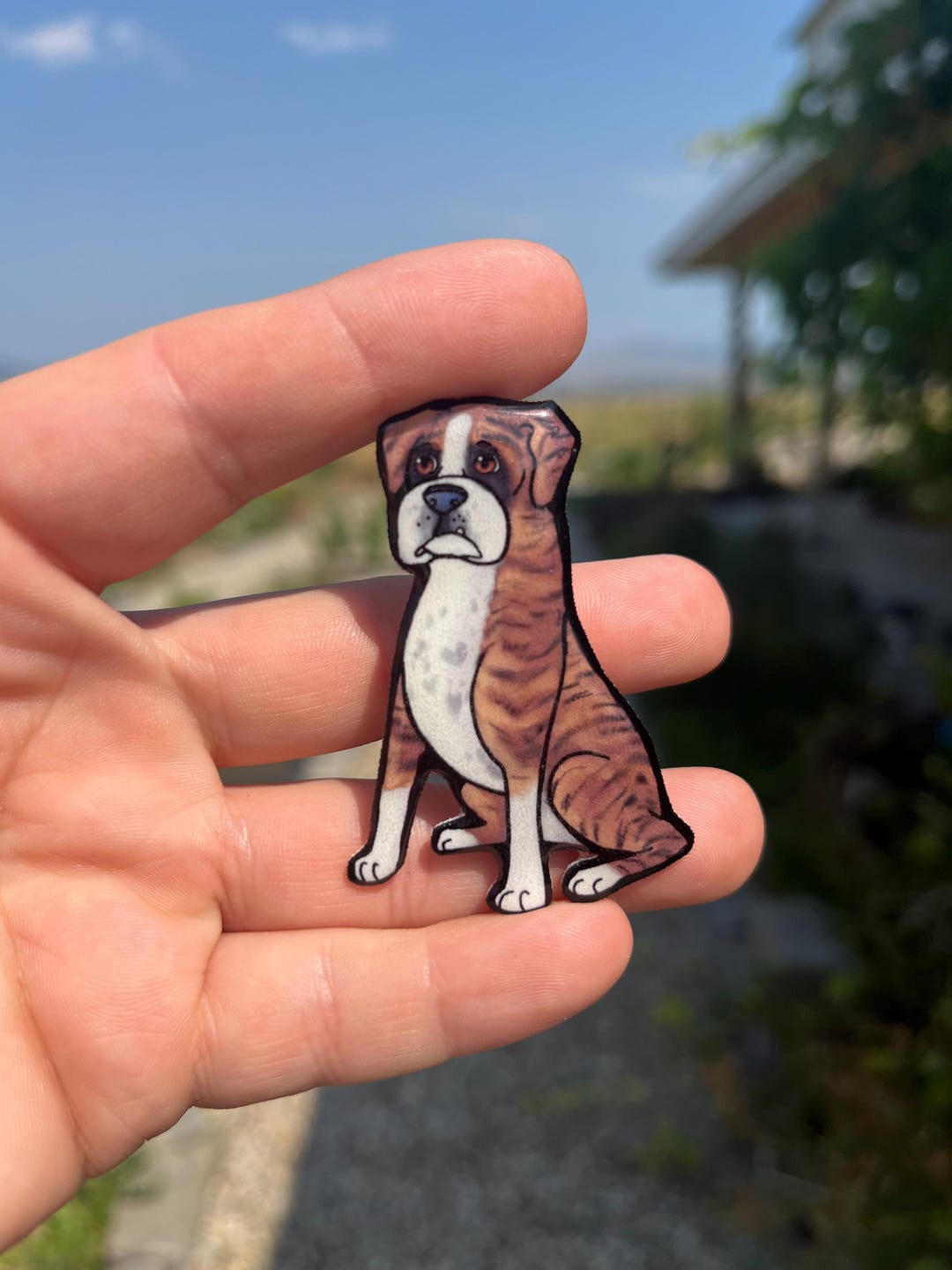 Fridge Brindle Boxer Magnet: Gift for Dog Lovers, Vet Tech ...