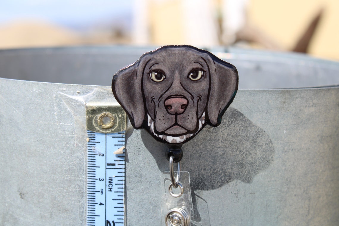 German Shorthair Pointer Badge Reel ID Holder: Gift for Dog Lovers ...
