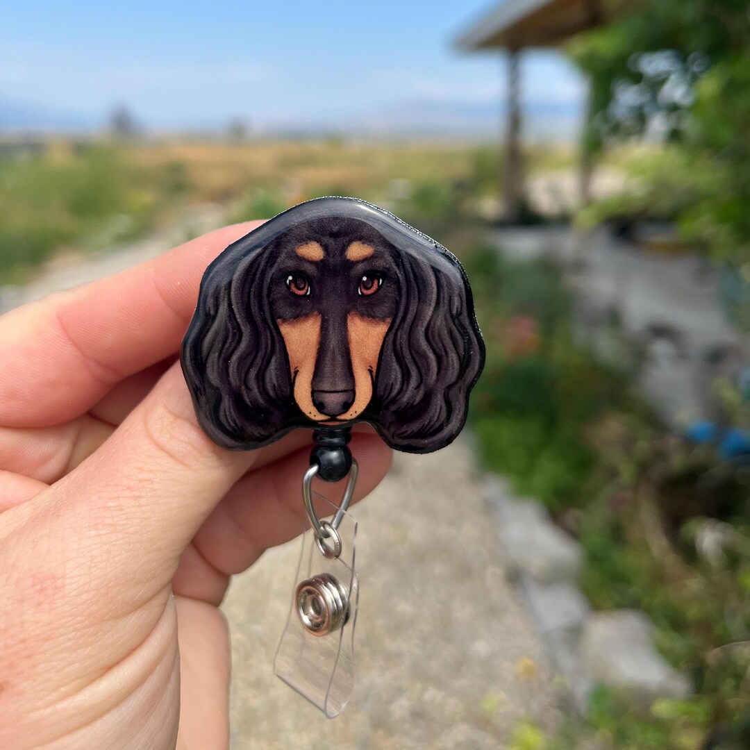 Dog Badge Reels Dachshund Id Holder: Gift for Wiener Dog Lovers, Nurses ...