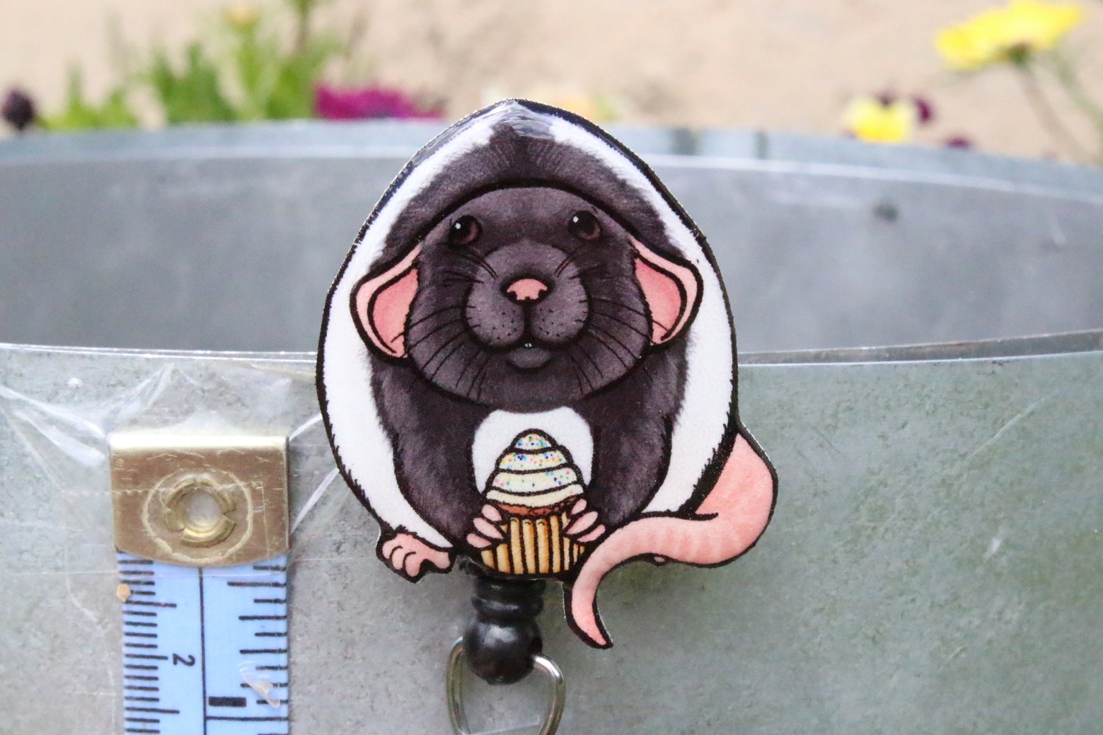 Hooded Dumbo Rat Badge Reel ID holder: Gift for Nurses CNA | Etsy