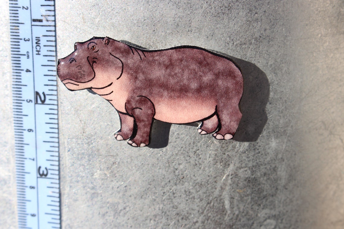 Hippo Magnet: Gift for hippopotamus lover vet tech | Etsy