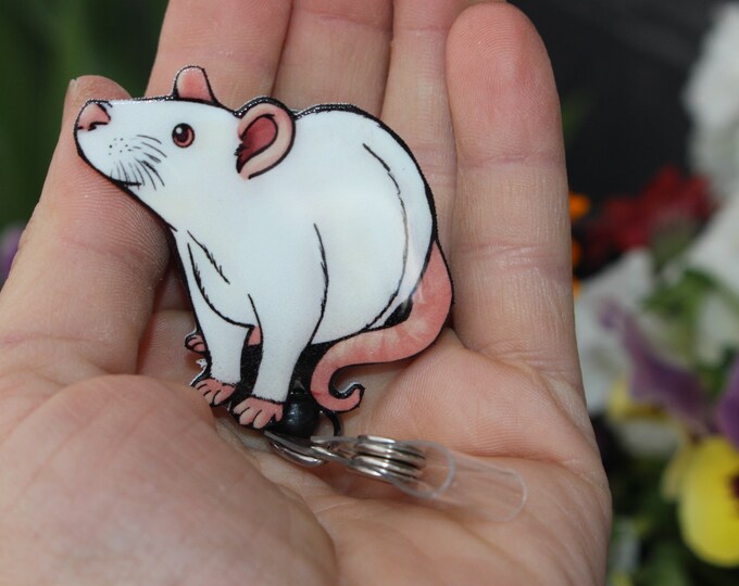 Dumbo Rat Badge Reel ID Holder: Gift for Nurses, CNA HCA, Vet Techs ...