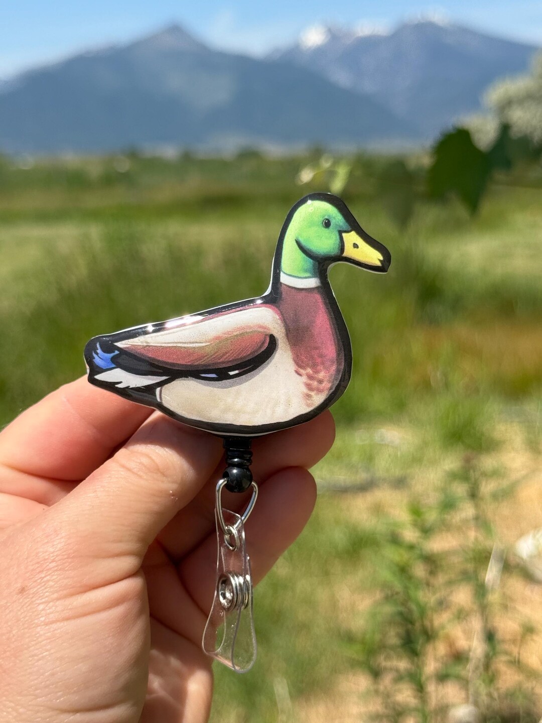 Mallard Duck Badge Reel ID Holder: Gift for Nurses, Bird Lovers, Vet ...