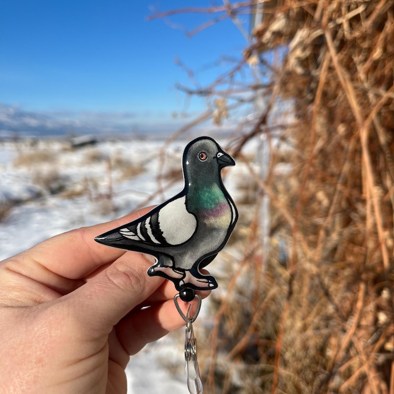 Pigeon Badge Reels - Etsy