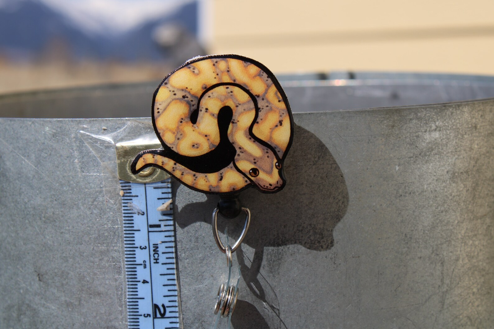Ball Python Badge Reel ID Holder: Gift for Banana Snake - Etsy