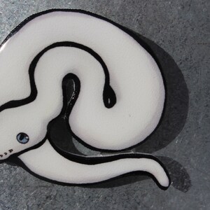 Blue Eyed Leucistic Lucy Ball Python Magnet Gift for Snake Lover or ...