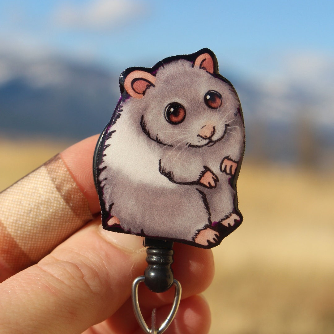 Hamster Badge Reel Id Holder: Gift for Hamster Lover, Nurse, Vet Tech ...