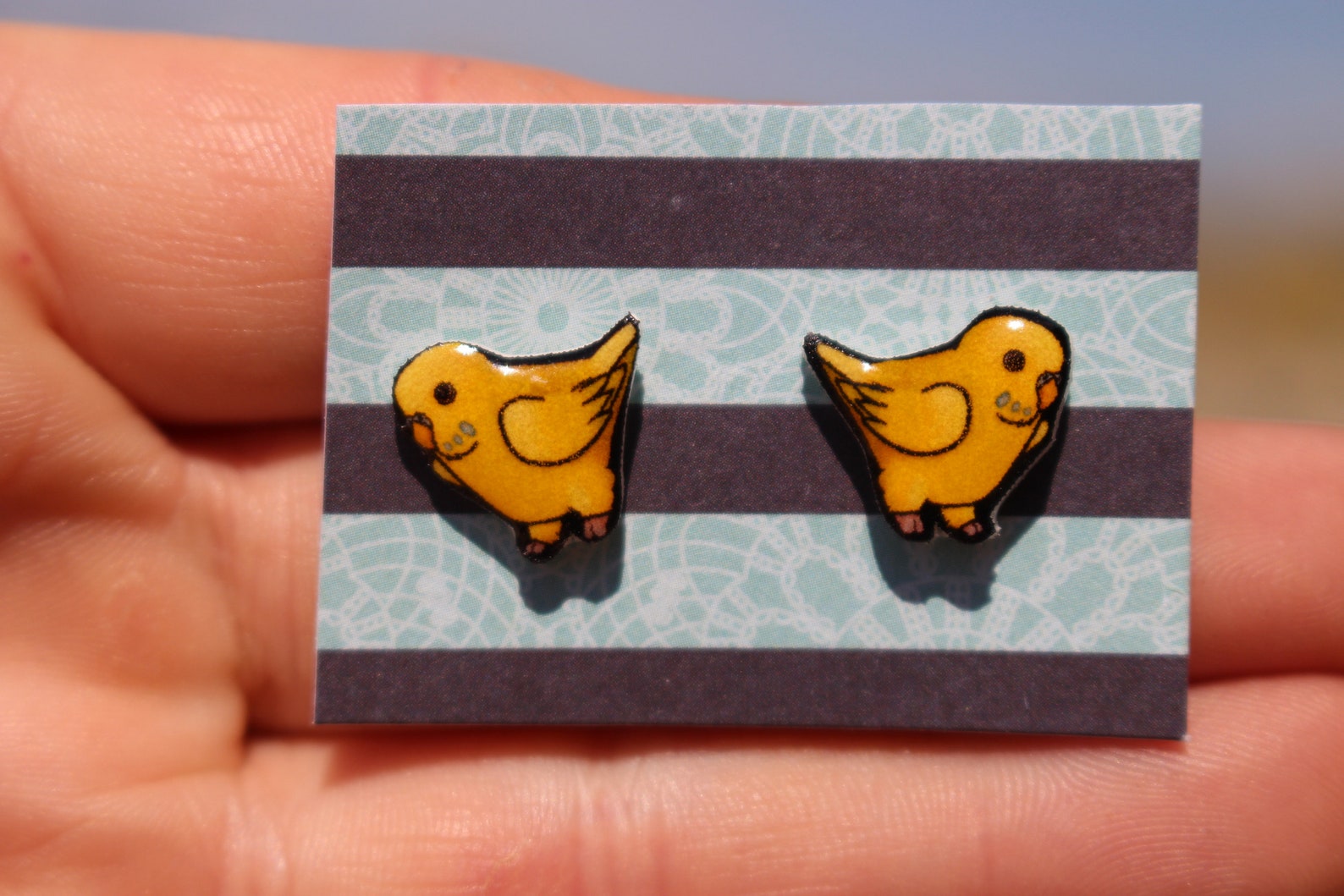 Parakeet Budgie Stud Earrings: Gift for Bird Lovers, Teacher, Vet Tech ...