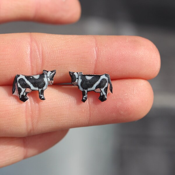 Cow Earrings - Etsy