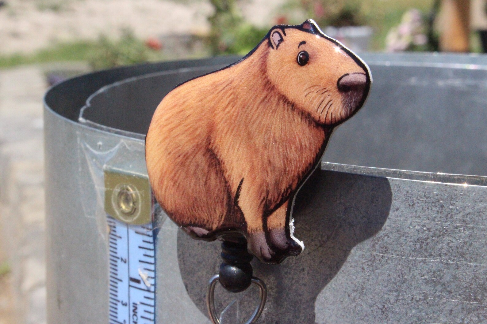 Capybara Badge Reel ID Holder: Gift for Nurses CNA Vet - Etsy