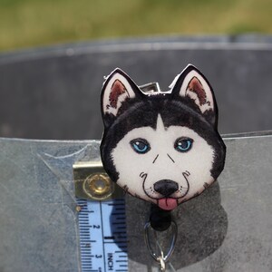 Husky Badge Reel Id Holder Gift Husky Lovers for Nurse's Veterinarian ...